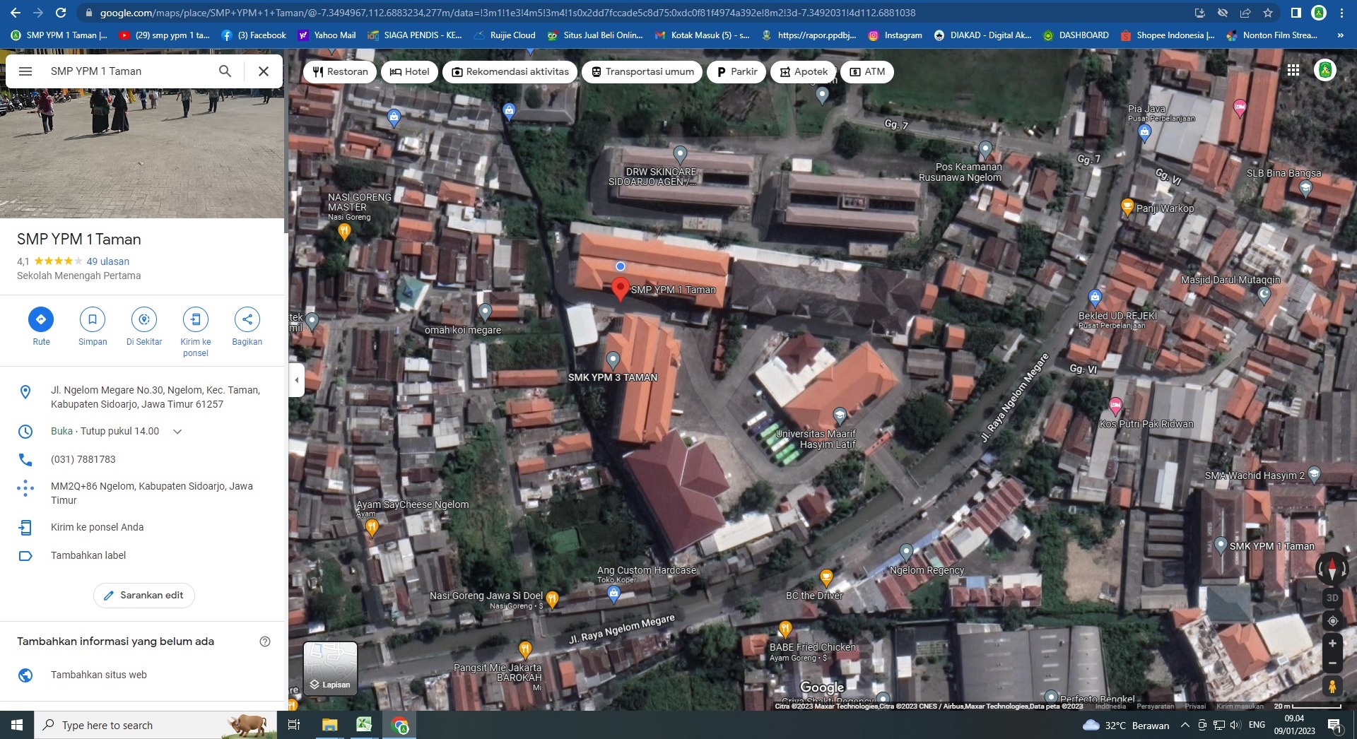 BIODATA SEKOLAH - SMP YPM 1 Taman